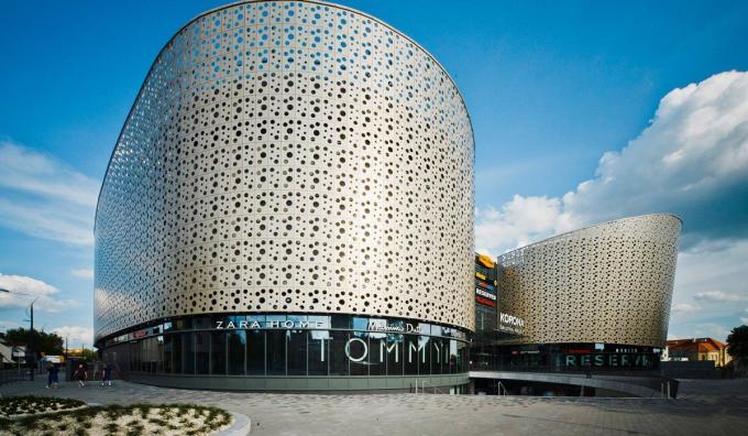 Single / Double Curves Hyperbolic Aluminum Panels For Building Facade ...