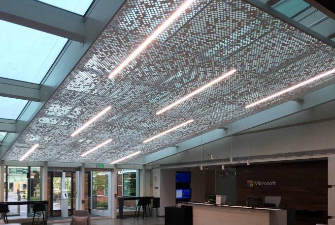 300x300mm 600x1200mm Aluminum Ceiling Panel Powder Coating Anti Corrosion