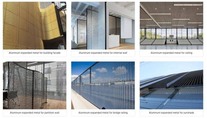 Anodized Expanded Aluminum Panels Wall Cladding Rainscreen Metal Panels