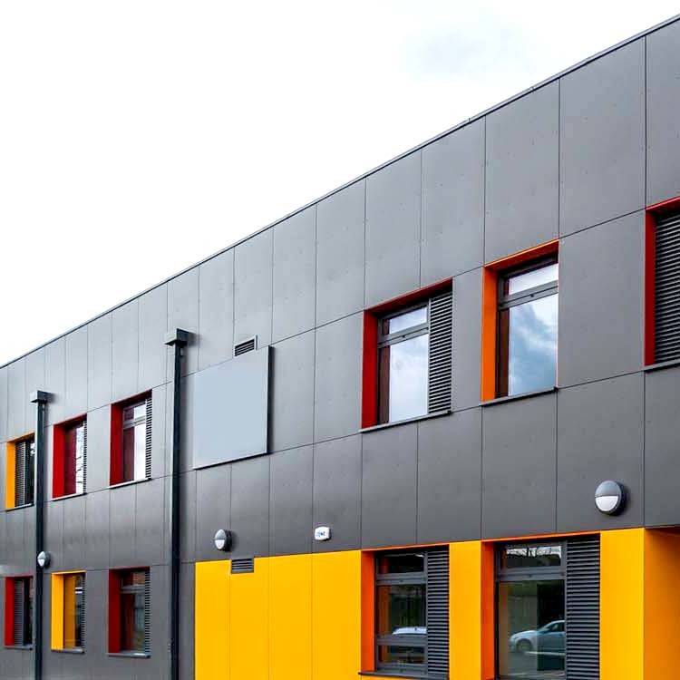 Wooden Color Metal Wall Cladding Panels Prefabricated Patterned ...